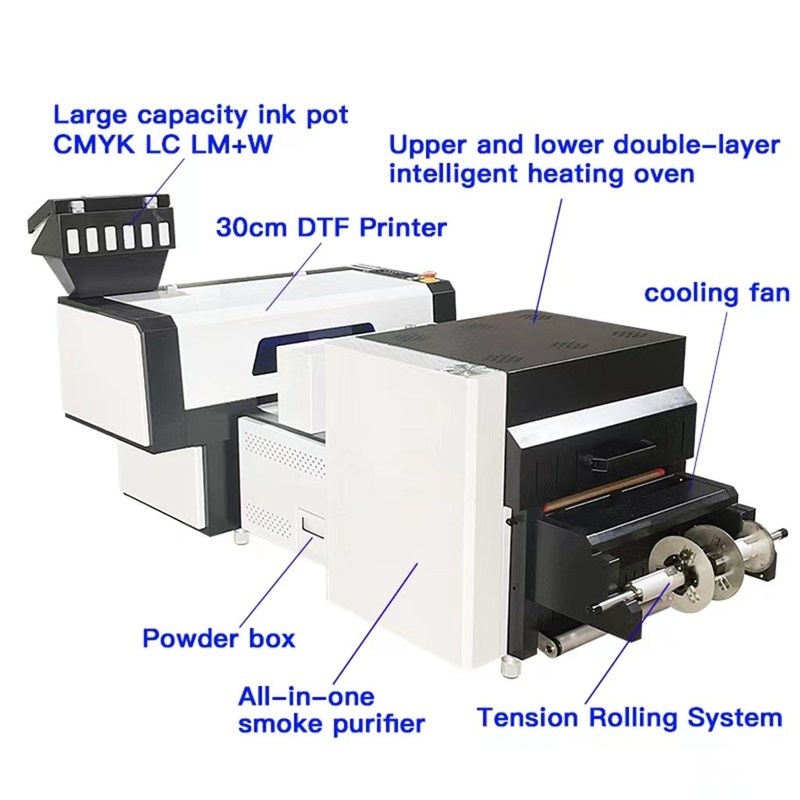 Front Heating Digital Typeface Printer With All - In - One Smoke Purifier