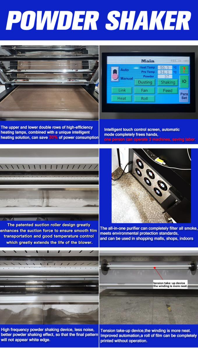 24 Hour Service Dtf Powder Shaking Machine Fully Automatic Operation
